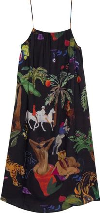 G.Kero Femme, Robes, Multicolore, Taille: 38 FR Luxe Robe Longue &agrave; Fines Bretelles