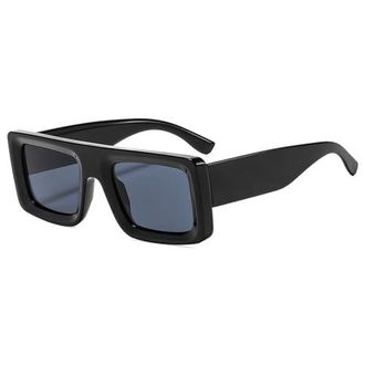 Generic Lunettes De Soleil Carr&eacute;es &Agrave; Petite Monture For Hommes Et Femmes, For Les Vacances, Le Sport, D&eacute;placements Quotidiens(Black)