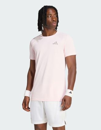 adidas Tennis climacool+ freelift T-Shirt pro in Distilled Pink-Rosa