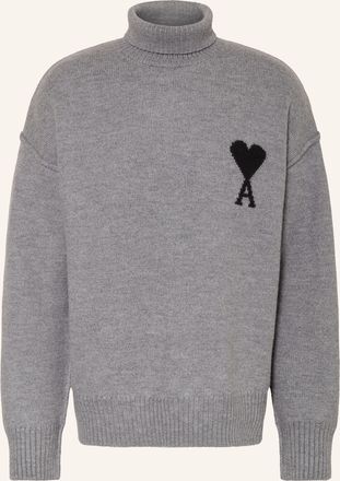 Ami Rollkragenpullover grau