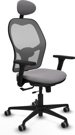 Piqueras y Crespo Ergonomischer Stuhl mit 3D-Armen, h&ouml;henverstellbarer Lendenwirbelst&uuml;tze und festem Kopfteil, ausgestattet mit Syncro/Traslack und injiziertem Schaumst