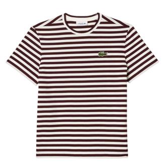 Lacoste T-Shirt für Damen Baumwolle lose Passform (Bordeauxrot)