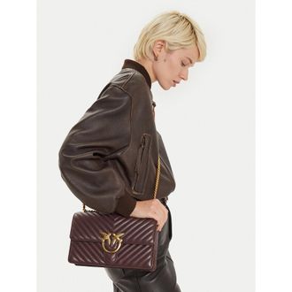 Pinko Handtasche PINKO Love One Classic Dc AI 24-25 PLTT 100941 A0GK Dunkelrot
