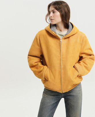 1989 STUDIO Gelbe Wildleder-Hoodie