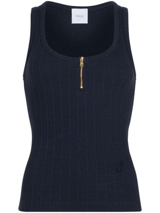 Patou débardeur en maille nervurée à col rond - Bleu