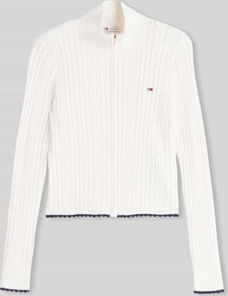 Tommy Jeans Slim Fit Strickjacke aus Viskose-Mix