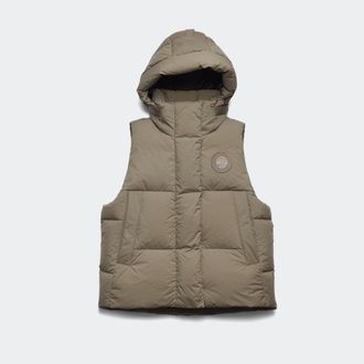 Canada Goose Junction Steppweste mit farblich Tonal Label (Weiblich, Taupe Grey, L)