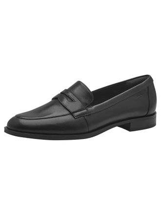 Tamaris Damen Loafer flach Leder, schwarz, 40 EU