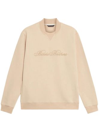 Brooks Brothers sweat &agrave; logo brod&eacute; - Tons neutres