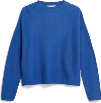 Armedangels Damen Pullover aus Bio-Baumwolle MERINAA Loose Fit Dynamo Blue