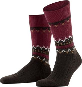 Falke Norseman M So Laine Fantaisie Chaussettes, Rouge Ingle 8077, 39-42 Homme