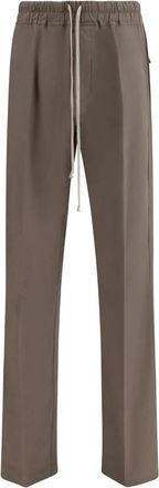 Rick Owens Homme, Pantalons, Gris, Taille: M Pantalon Droit &agrave; Taille Cordon de Serrage
