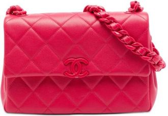 Chanel Pre-owned Sac bandouli&egrave;re en cuir caviar matelass&eacute; - Femme - Pre-owned - Rose - Taille: ONE Size