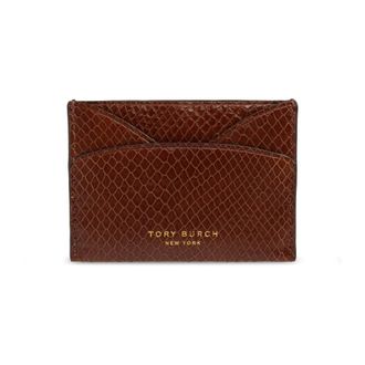 Tory Burch Femme, Accessoires, Brun, Taille: ONE Size Porte-cartes en cuir