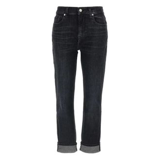 7 For All Mankind Relaxed Skinny Blacky Jeans - - Jeans - Damen - Schwarzk - W24