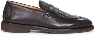 Brunello Cucinelli Homme, Chaussures, Brun, Taille: 40 EU Mocassins en cuir marron