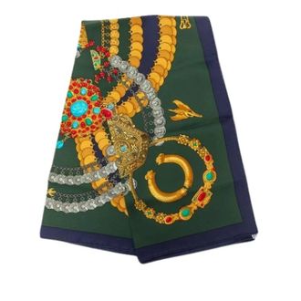 Herm&egrave;s Pre-owned Kosmima Scarf - Femme - Pre-owned - Vert - Taille: ONE Size