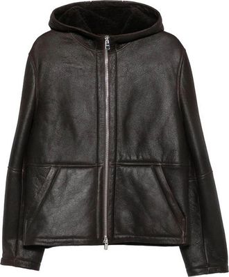 Dondup Manteau En Cuir - Marron