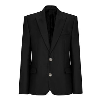 Balmain 2-Knopf-Wolljacke - - Jackets - Herren - Schwarzk - L