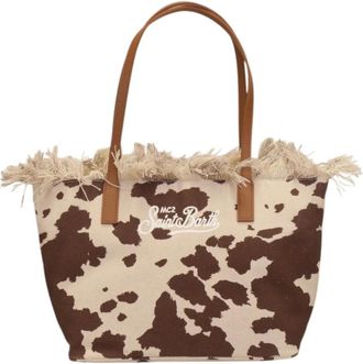 MC2 Saint Barth Femme, Sacs, Multicolore, Taille: ONE Size City Bag Mid Fringe Canvas Cow West 18 Emb