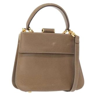 Ferragamo Sac bandouli&egrave;re en cuir Pre-owned - Femme - Pre-owned - Beige - Taille: ONE Size
