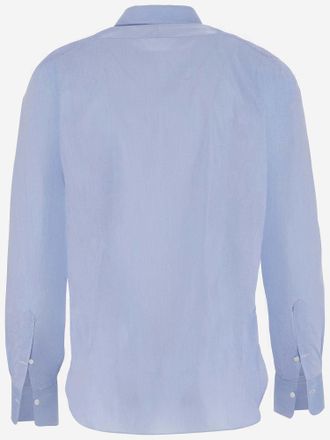 Alessandro Gherardi Mens Stretch Cotton Blend Shirt Light Blue