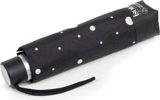 Isotoner Parapluie Petit Prix Pois Noir/Jaune