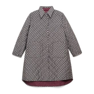 Maliparmi Geometrischer Jacquard-Mantel - - Coats - Damen - Grau - M