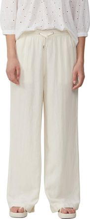 QS by s.Oliver Damen 2162961 Leinen Hose, lang, Ecru, 36W x 30L