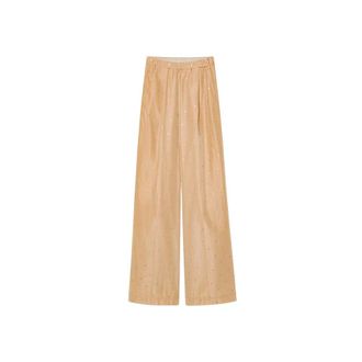 Forte_Forte Femme, Pantalons, Brun, Taille: 40 FR Pantalon Taille Haute en Taffetas Scintillant