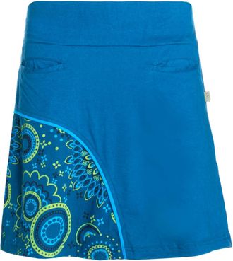 vishes Alternative Bekleidung - Damen Mini-Rock Baumwolle Mandala-Muster elastischer Bund mit Taschen t&uuml;rkis 38