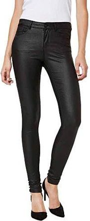 Vero Moda 10138972 - Pantalon - Slim - Femme - Noir (Black/Coated) - FR: 34 (Taille Fabricant: XS/34)