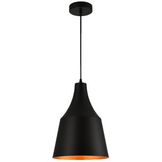 Trade Shop Trade Shop - LAMPADARIO A SOSPENSIONE DA SOFFITTO MODERNO CON PARALUME A CUPOLA CON ATTACCO E27 B46 - Schwarz