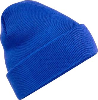 Beechfield Kinder-Acryl-Strickmütze / Beanie, Unisex, für Schule, blau