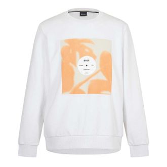 HUGO BOSS Soleri 88 Sweatshirt f&uuml;r Herren, Rundhalsausschnitt, gerippt (Wei&szlig;)
