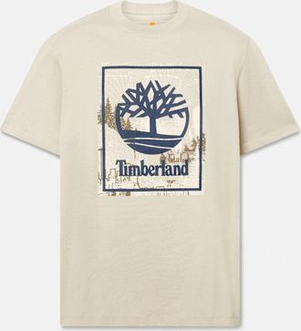 Timberland T-Shirt mit saisonalem, grafischem Stapellogo f&uuml;r Herren in Grau, Herren, Grau, Gr&ouml;&szlig;e