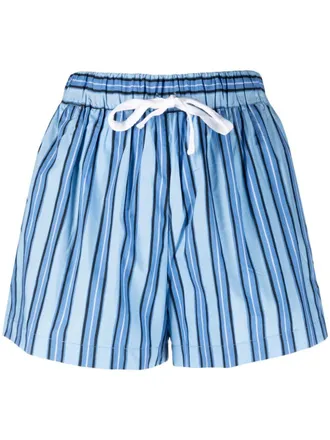 Faithfull The Brand short Akaia &agrave; rayures - Bleu