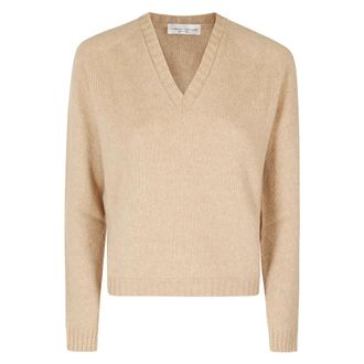 Roberto Collina Pull col V ML - Femme - Pulls - Brun - Taille: 40 FR