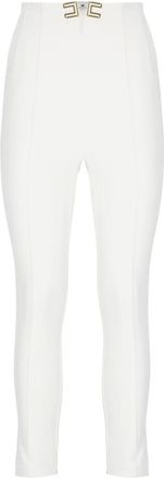 Elisabetta Franchi Femme, Pantalons, Beige, Taille: 38 FR Cropped Pantalons