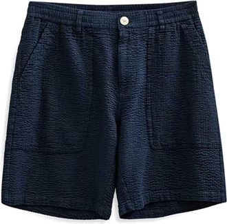 Anerkjendt Homme, Shorts, Bleu, Taille: M Seersucker Shorts