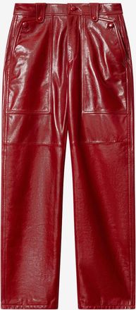 Isabel Marant Pantalon Valka En Cuir - Femme - Deep Red - Taille34 - Isabel Marant