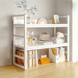 Generic Schreibtisch Hutch, Holz-desktop-bücherregal Für Wohnheim- Und College-wohnheim, Platzsparende Lagerregal, Vielseitiges Schreibtischregal Für Die Orga