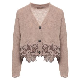 D.exterior Wollmischungs-Strickjacke - - Knitwear - Damen - Beige - S