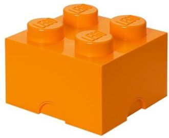 Room Copenhagen 40031760 Storage Brick Lego Brique Rangement empilable 4 plots, None, 40031760, Bright Orange, One Size