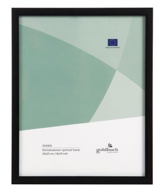 Goldbuch Bilderrahmen Skandi 20x25 cm, Einzelrahmen aus Echt Holz, Portraitrahmen zum Stellen, Holzrahmen mit Wandhalterung, Foto Rahmen, Frame schwarz, 90 089