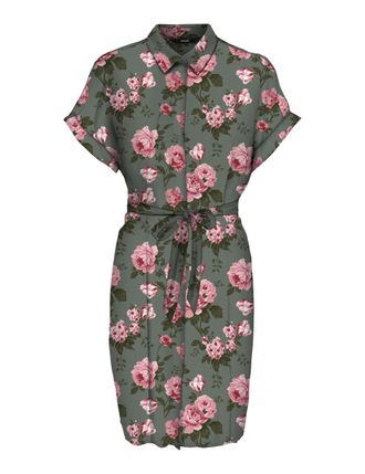 Vero Moda Damen Vmeasy Joy S/S Shirt Dress WVN Ga Kleid, Laurel Wreath/AOP:cami, XS