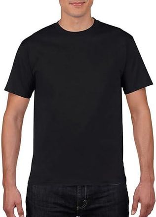 Generic T-shirt &agrave; col rond pour homme, polo en coton l&eacute;ger, respirant, couleur unie, coupe d&eacute;contract&eacute;e, t-shirt extensible pour l&eacute;t&eacute;, la plage, les vacances,