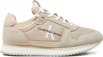 Calvin Klein Jeans Women Runner Sock Laceup NY-LTH W, Eggshell/Whisper Pink, 41 EU