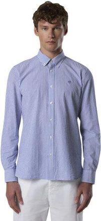 North Sails Striped Seersucker Shirt M - Langarm Hemd - Herren