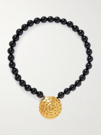 Julietta Kette Mit Harz Und Goldfarbenem Detail - Schwarz